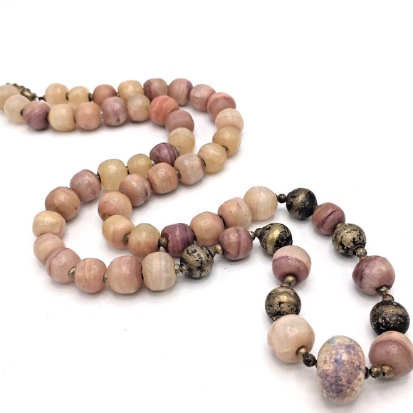 Unbranded | Jewelry | Vintage Old Mexico Hand Cut Banded Calcite Bead ...